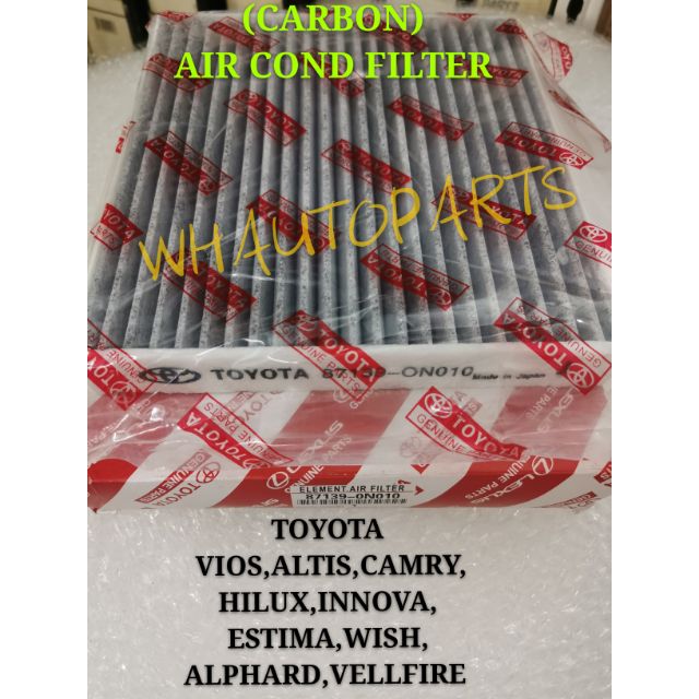 CABIN AIR FILTER (CARBON)TOYOTA VIOS,ALTIS,CAMRY,HILUX,INNOVA,ESTIMA ...