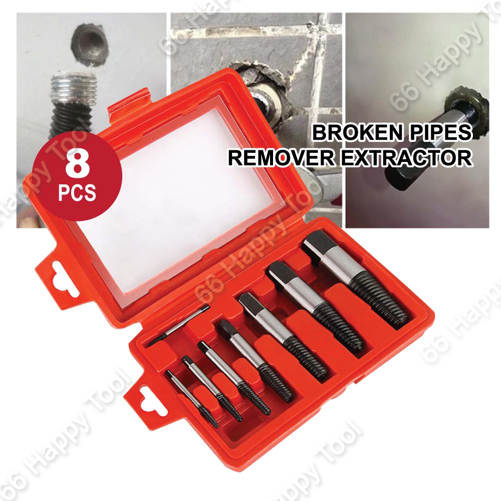 8pcs Set Broken Pipes Extractor Remover Broken Easy Out Water Pipe ...