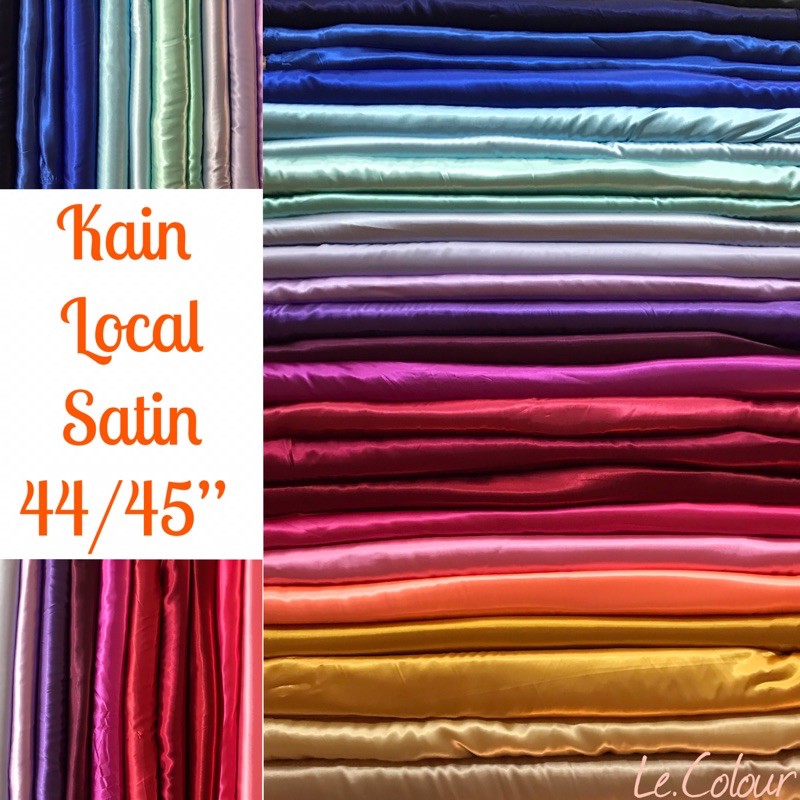 Kain Satin buatan MALAYSIA 🌈44/45”/ for decoration/packaging/kain ...