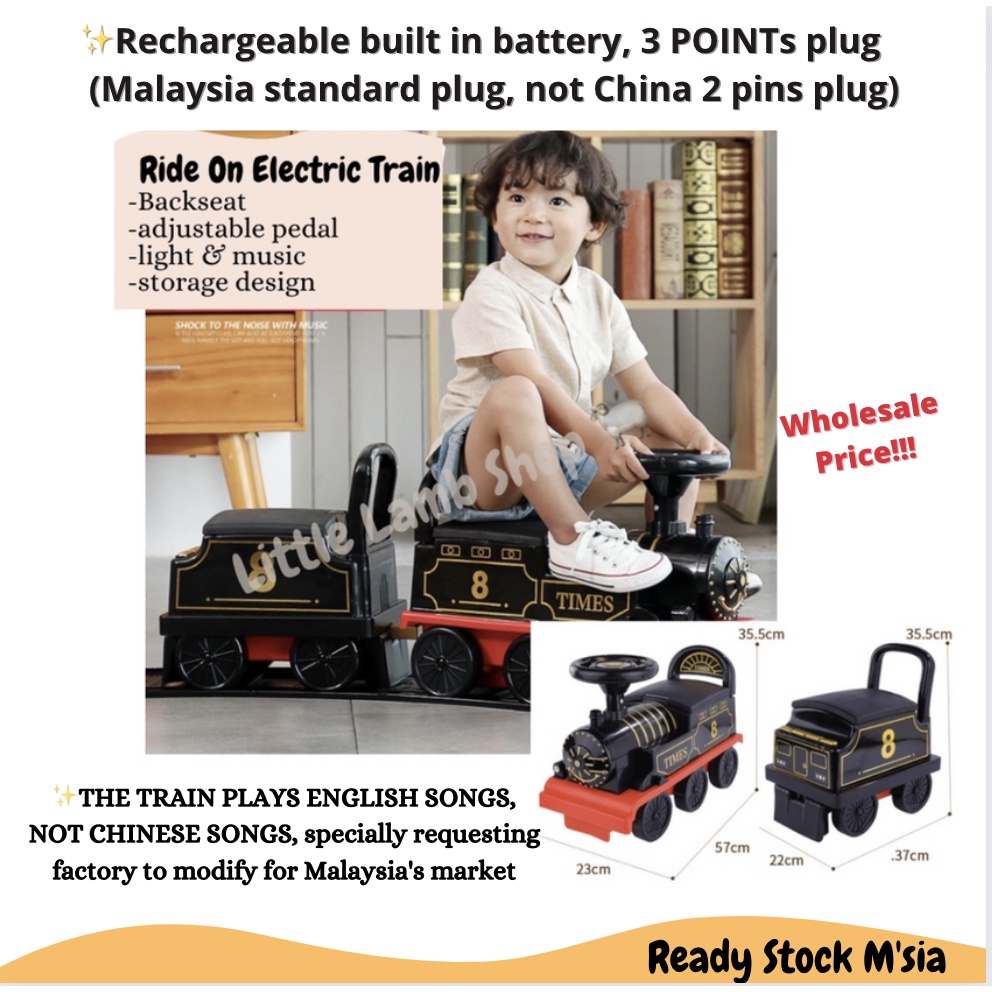 Kid Electric Ride On Train Set with Railway/Kids Play Trains/ Real ...