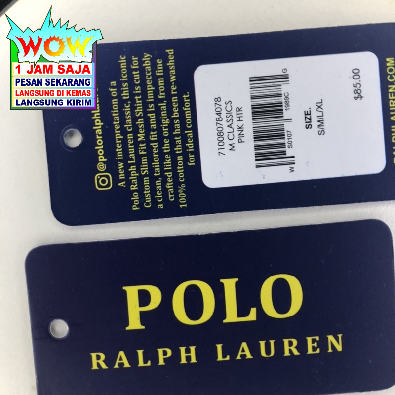 POLO RALPH LAUREN TAG BARCODE SUPER PREMIUM CO 1X SEND 600PCS | Shopee ...