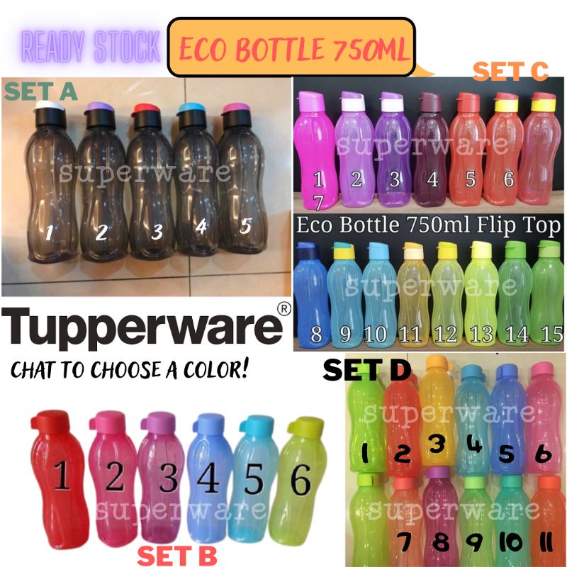 Tupperware -Eco Bottle 750ml(1)(Chat to choose a color) | Shopee Malaysia