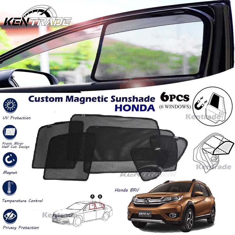 Honda BRV UV Cut MAGNET Custom Fit Sun Shade UV Cut Magnetic SUNSHADE ...