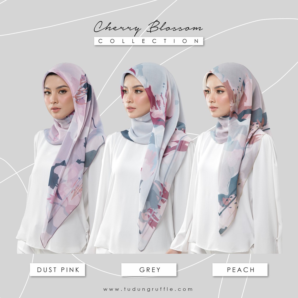 🔥[100% ORIGINAL]🔥 RUFFLE CHERRY BLOSSOM | RUFFLE PRINT | TUDUNG RAYA ...