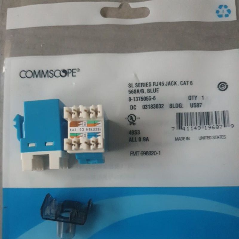 Commscope rj 45 modular jack cat 6 25pcs dan 50pcs | Shopee Malaysia