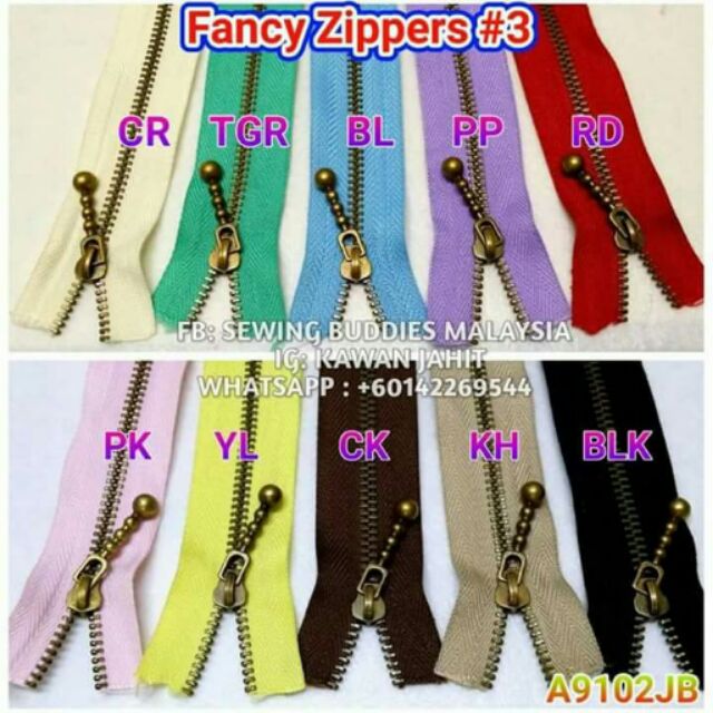 Fancy Zipper DIY Package (1Yard) | Shopee Malaysia