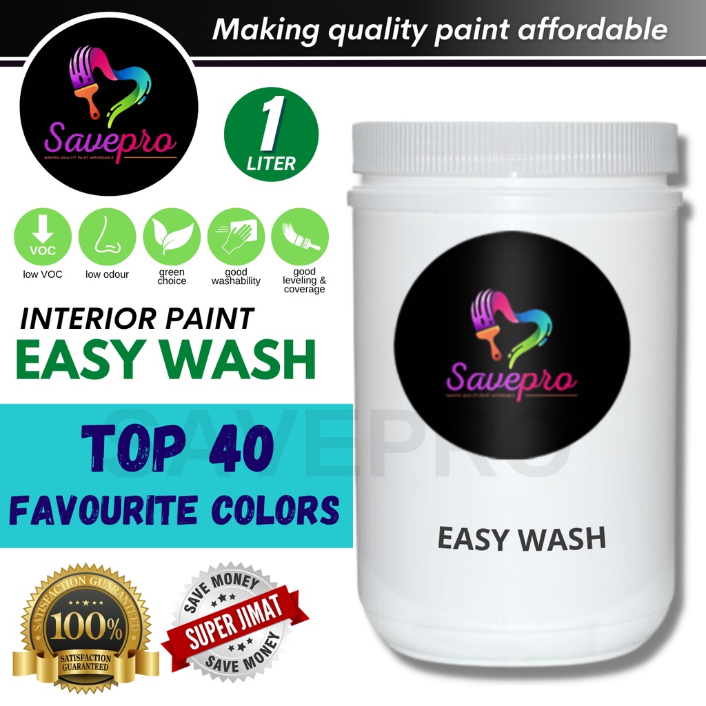 SavePro Nippon Paint Easy Wash Interior Wall Paint / Cat Dinding Dalam ...