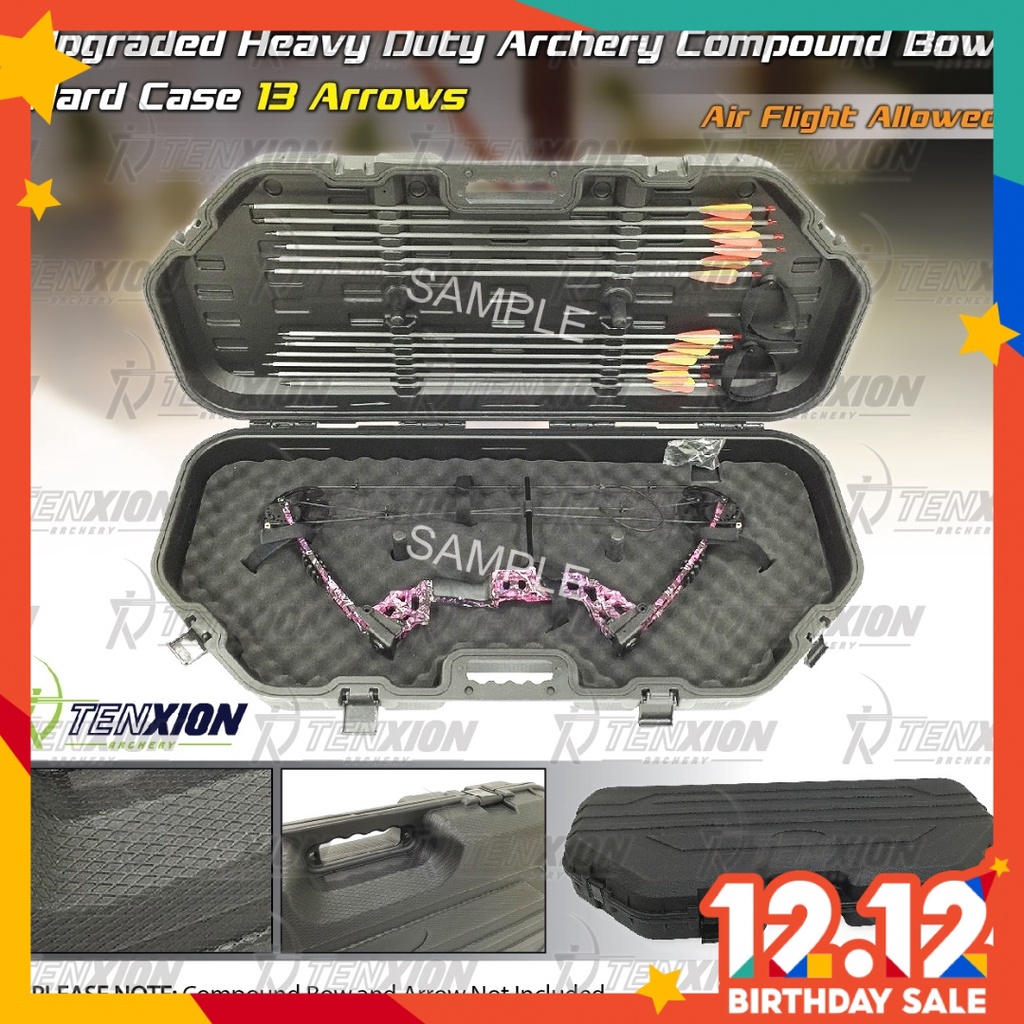 TenXion Archery GC28 Heavy Duty Hard Bow Case Kotak Busur Anak Panah ...