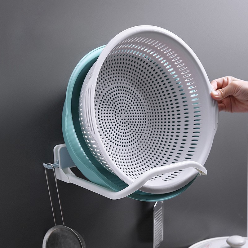 Wall Mounted Foldable Wash Basin Storage Rack Shelf Holder Self ...