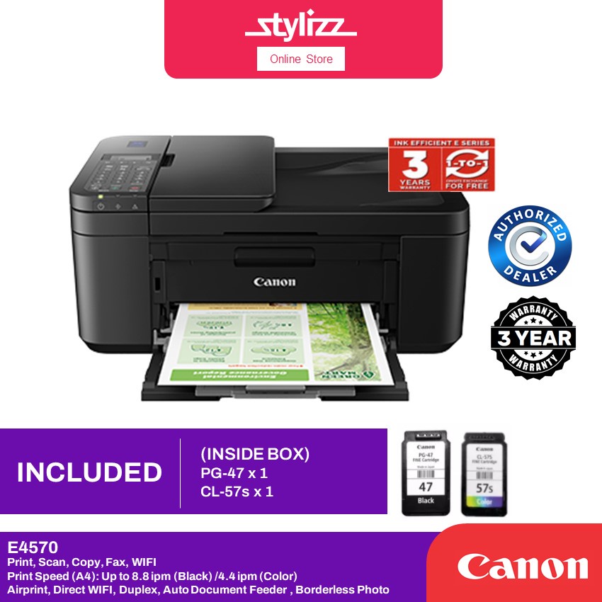 Canon Pixma 4 In 1 Wifi Color Printer Print Scan Copy Duplex Auto ...