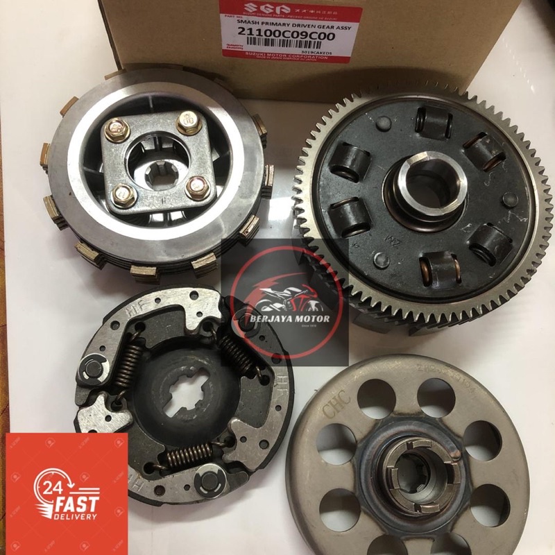 SUZUKI primary driven gear full set smash（include clutch boss/pressure ...