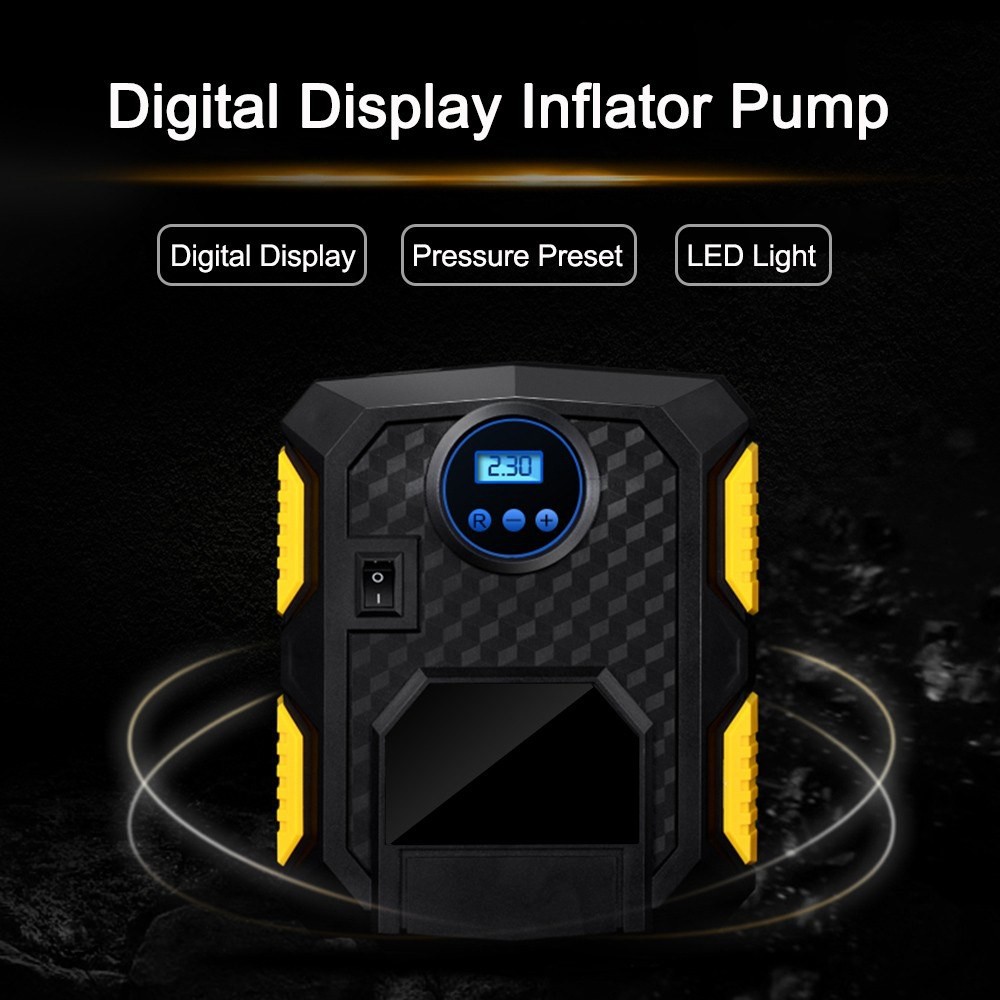 Portable Car Automotive Auto Air Compressor Pump 100 psi Inflator Tyre ...