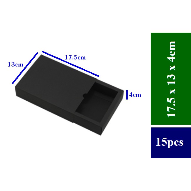 15pcs (17.5x13x4cm) Paper Drawer box/ Gift packing slide box/ paper box ...