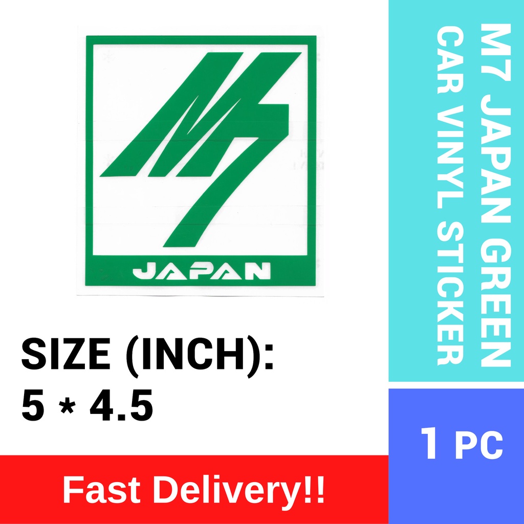 [STICKER KINGDOM] M7 JAPAN GREEN STICKER/ CAR STICKER/ STICKER KERETA ...