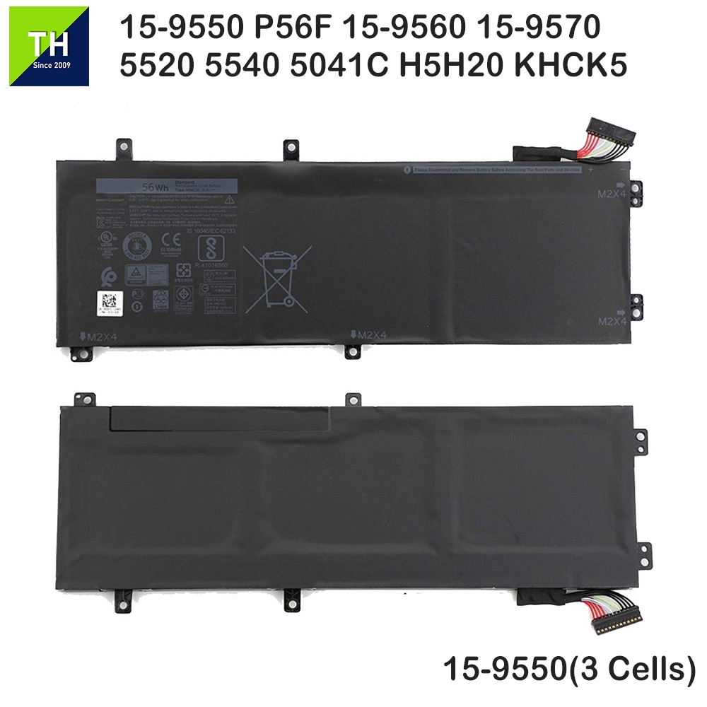 Dell Precision 5520 5540 H5H20 KHCK5 3 Cells 56WH Laptop Replacement ...