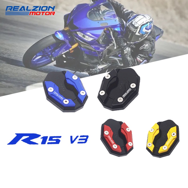 REALZIONMOTOR For Yamaha R15V3 R15 V3 V4 Side Stand Flat Foot Extension ...