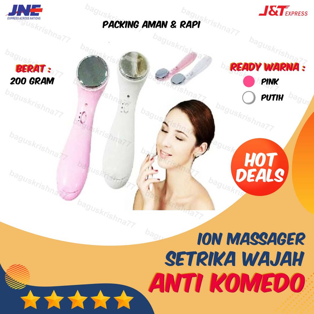Iron Face Ion Facial Massage Tool Anti Blackheads And Eye Bags | Shopee ...