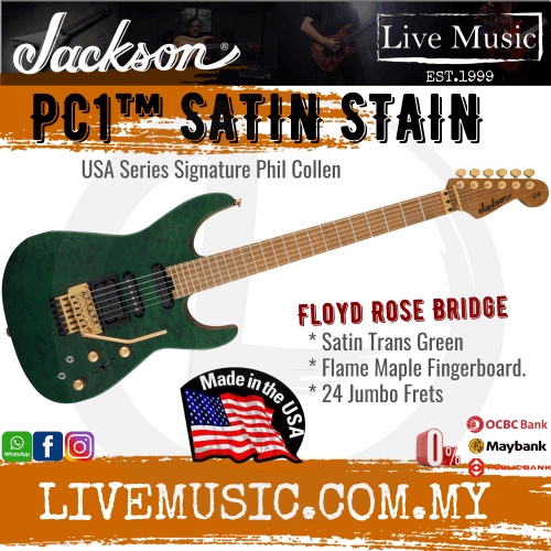Jackson USA Signature Phil Collen PC1 Satin Stain Electric Guitar ...