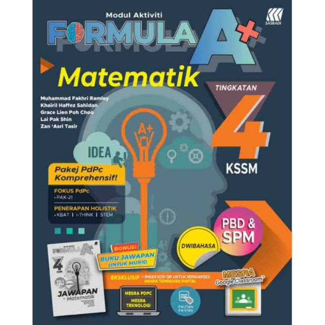 Modul Aktiviti Formula A+ Matematik Tingkatan 4 (dwibahasa) | Shopee ...