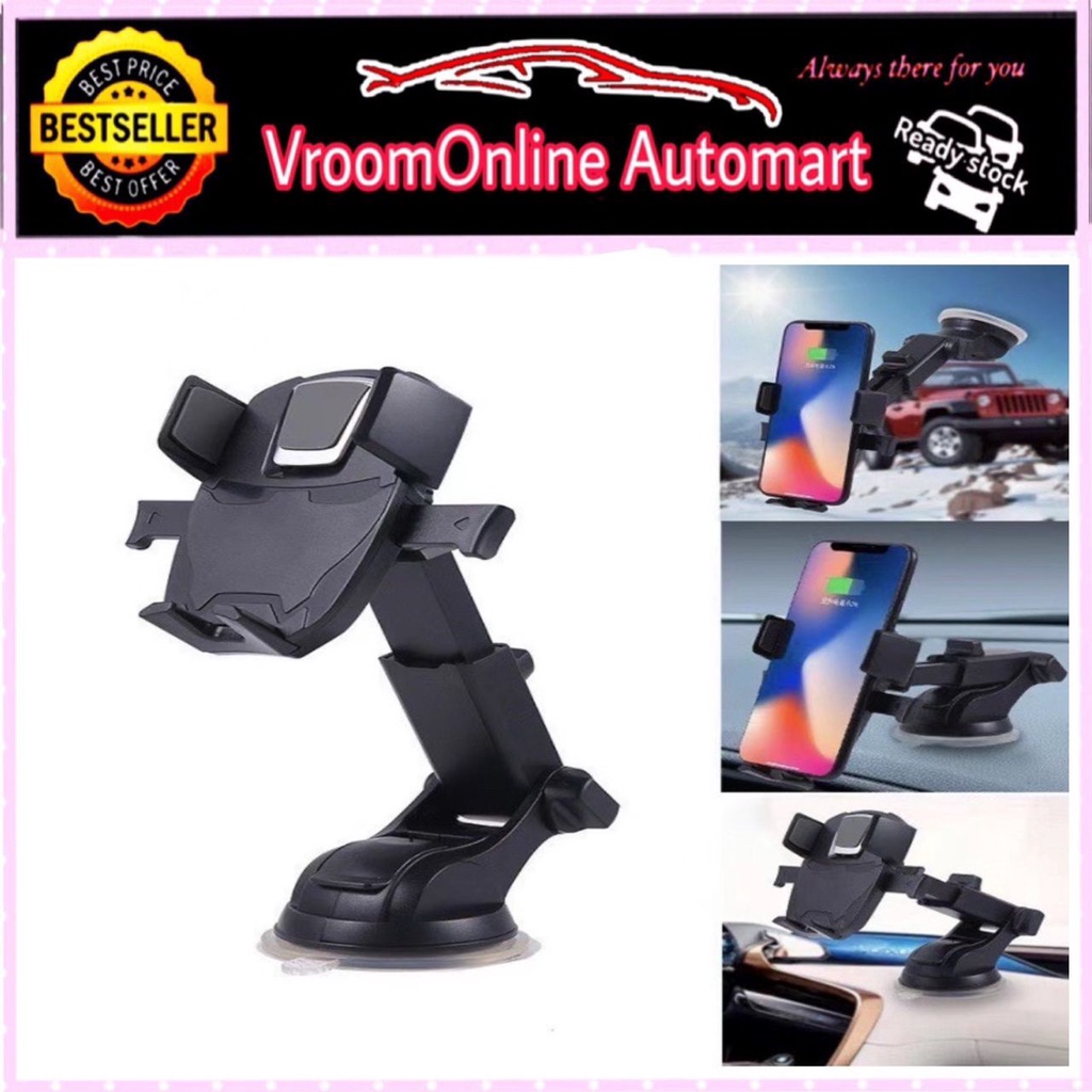 Transformer Universal 360° Long Neck Car Mobile Phone Holder Stand with Silicon Sucker (With ...