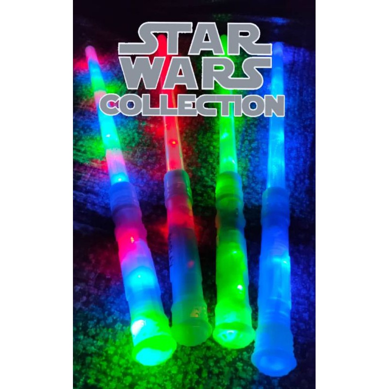 Star Wars Lights Saber collection White Handle Multi Colour Flickering ...