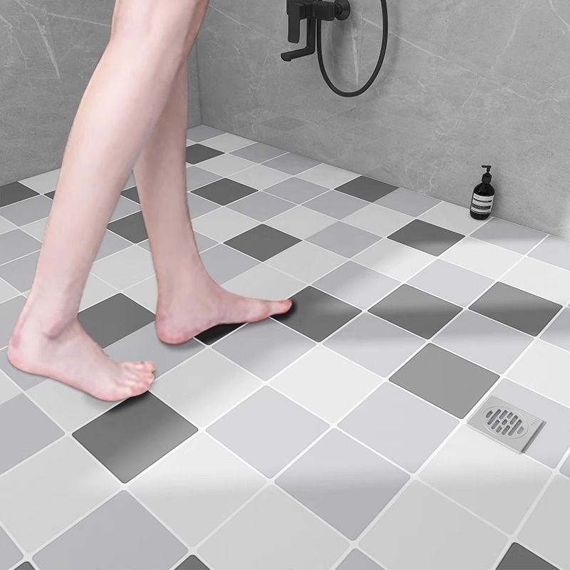 Bathroom Toilet Waterproof Floor Stickers Toilet Floor Stickers Self ...