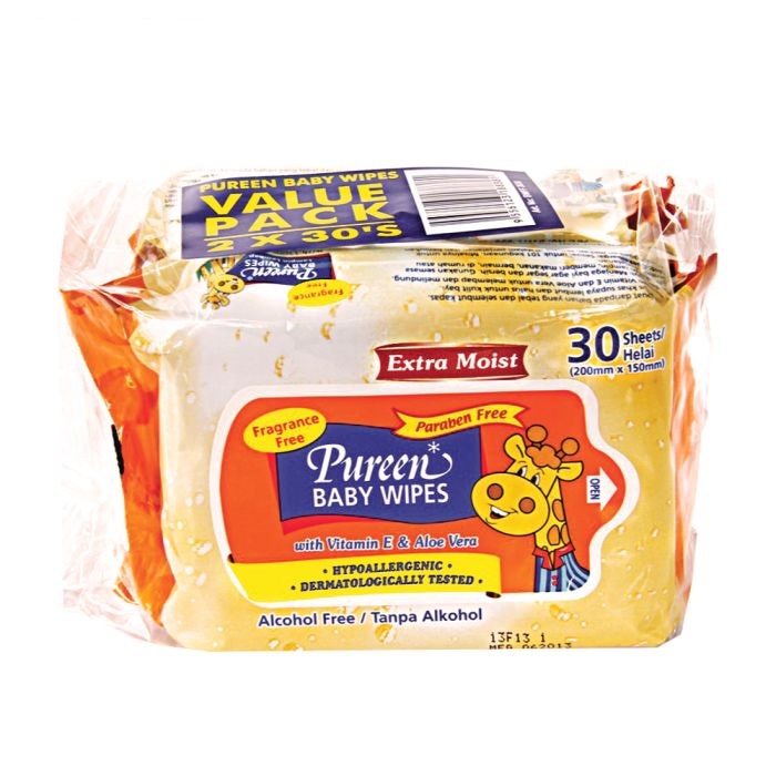 PURREEN Baby Wipes Fragrance Free (30's x 2) | Shopee Malaysia