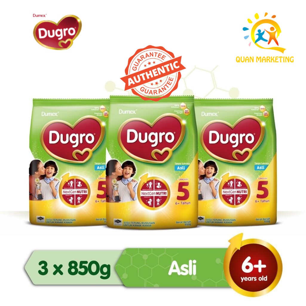Dumex Dugro 5 - Original (850g x 3 packs) exp 2025 | Shopee Malaysia