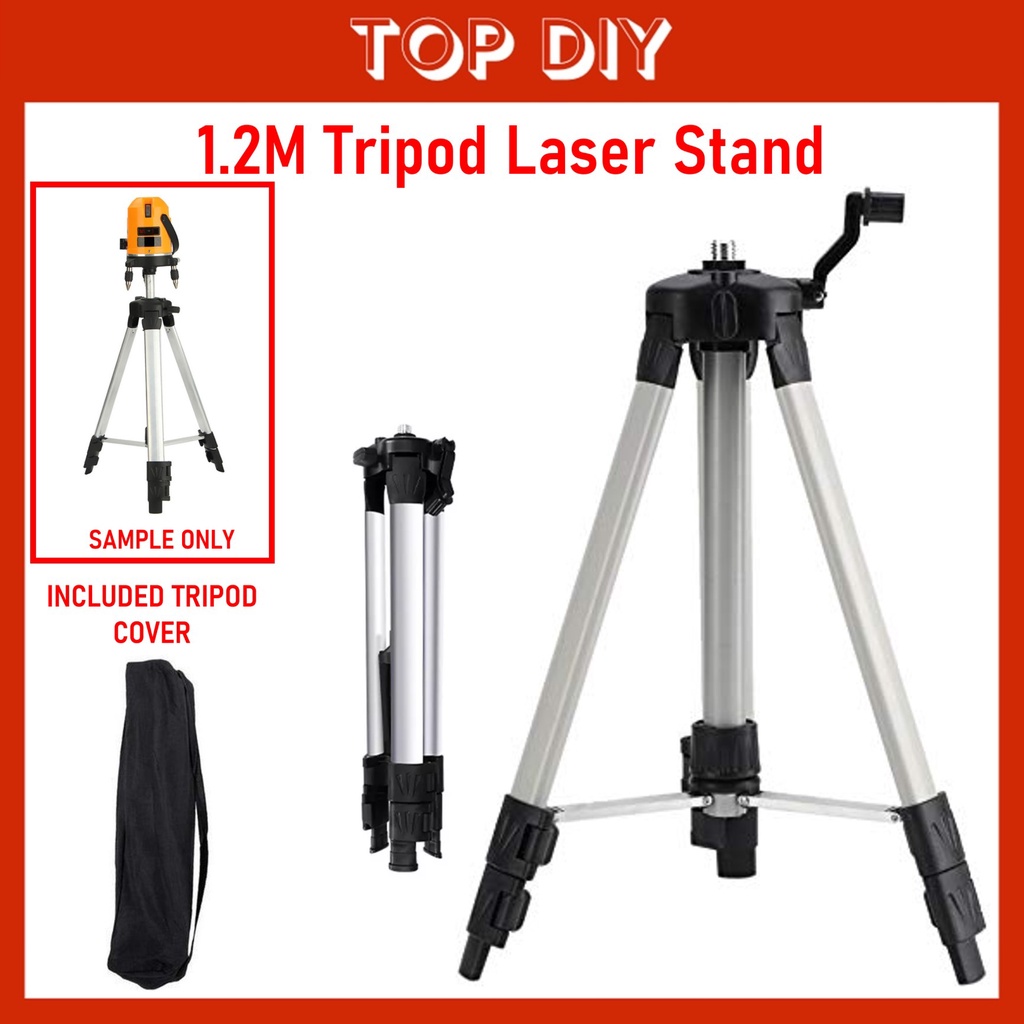 Hitz 1.2 Meter Aluminium Tripod Stand for Laser Level Measuring ...