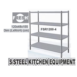4 layer stainless steel kitchen equipment table rack wall handle shelve ...
