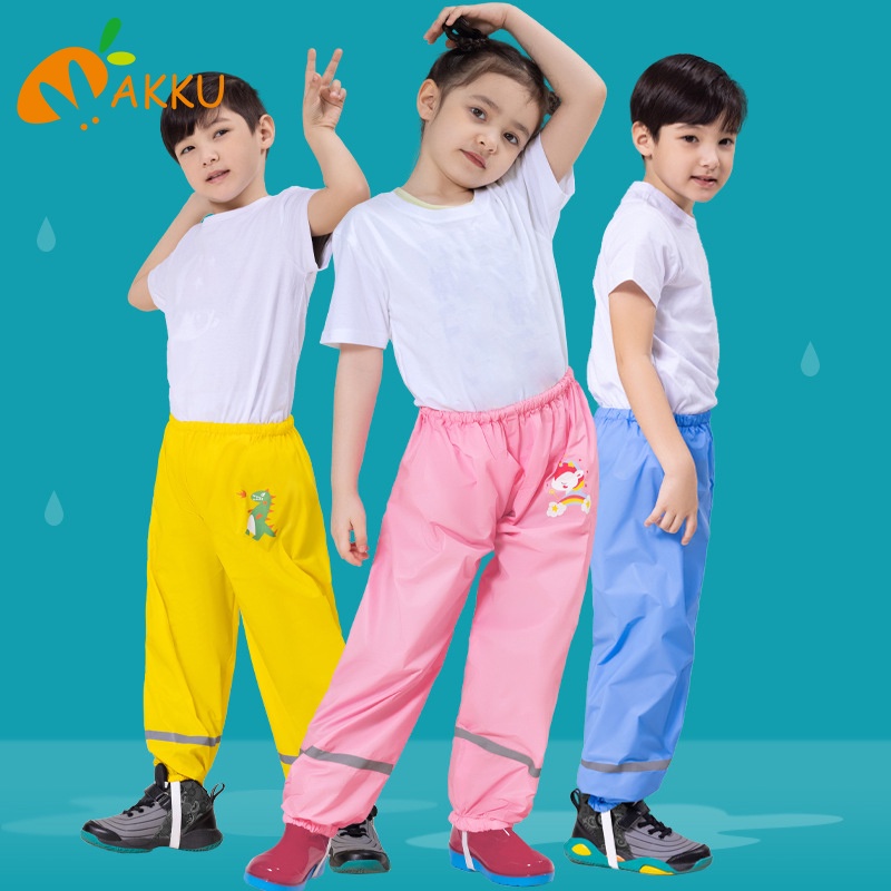 Kids rain pants waterproof trousers boys and girls cartoon jumpsuit ...