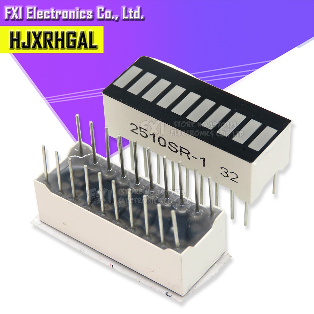 2pcslot 10 Segment Digital Led Bar Graph Display Ultra Bright Red Yellow Green Blue Shopee 