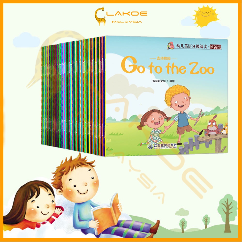 lakoe 60Books/Set English Story Book Kids Learning Buku Budak Bedtime ...