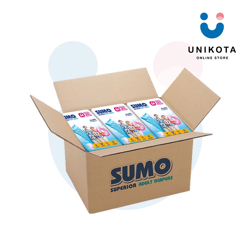UNIKOTA - SUMO Superior Adult Tape Diapers | Lampin Dewasa M10/L10 (6 ...