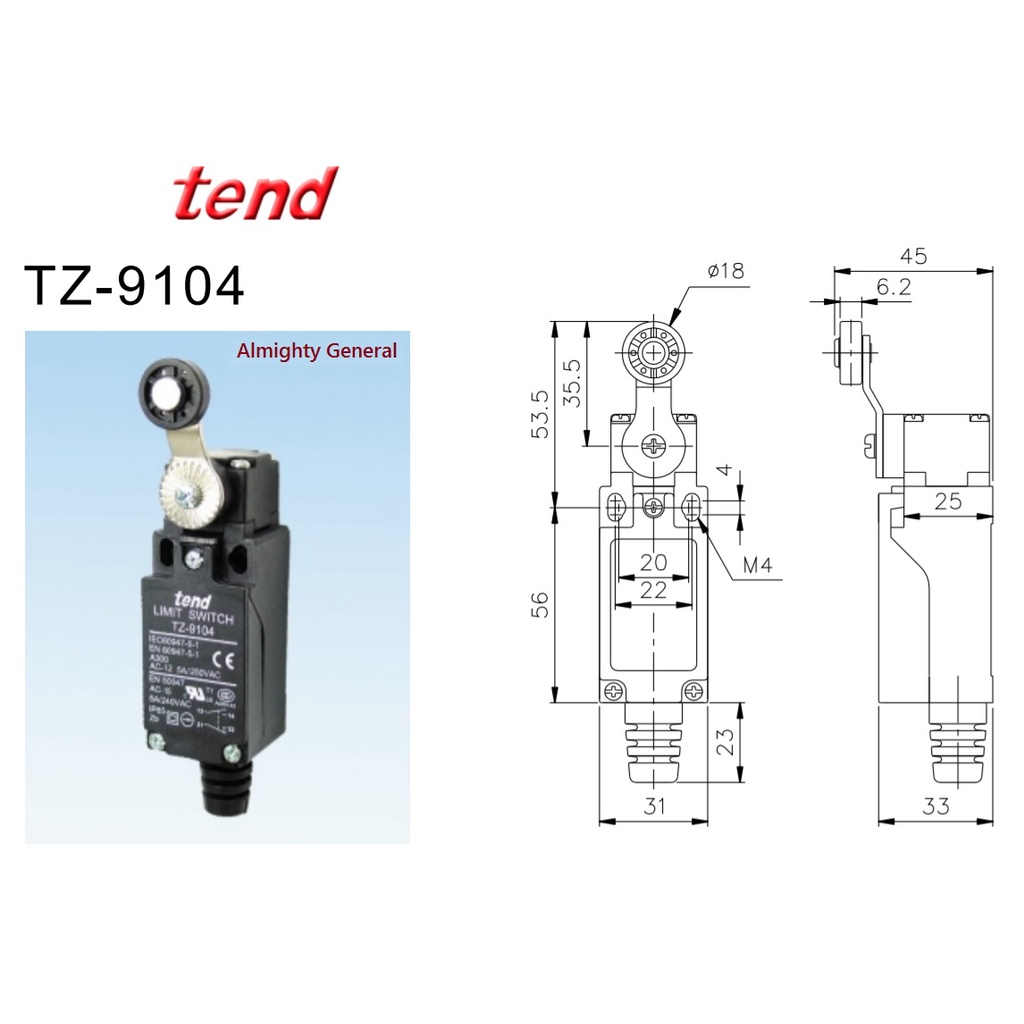 (100% Original) Tend Limit Switch TZ-9104, TZ-9212, TZ-9222, TZ-9224 ...