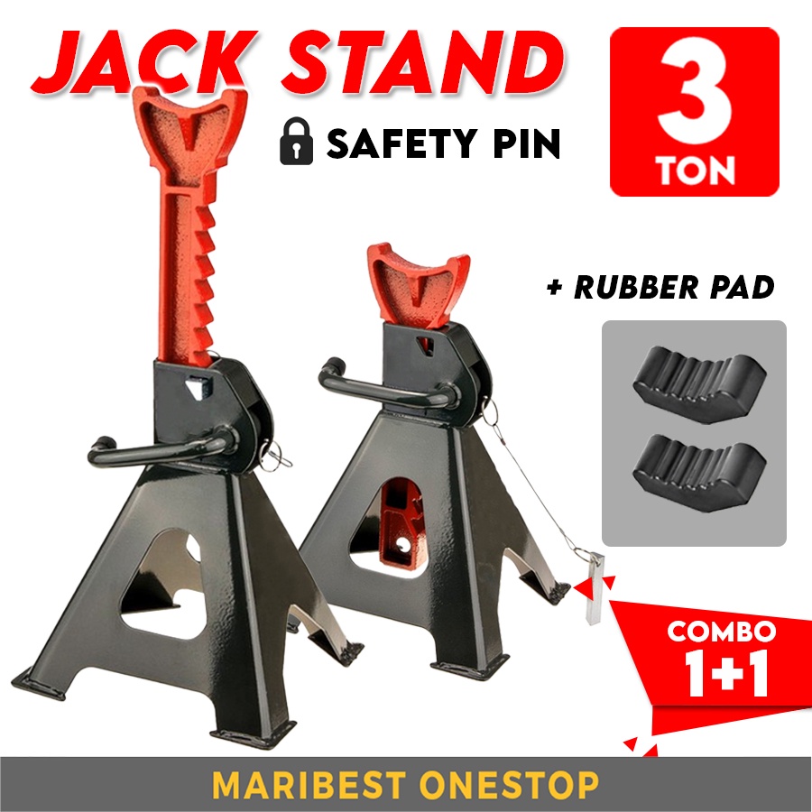 MARIBEST Car Jack Stand 3 Ton Jack Stand Kereta 3 Ton Lock Jack Stand ...