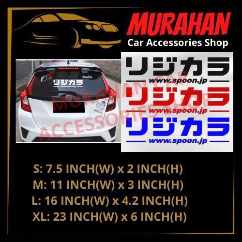 [READY STOCK] HIGH GRADE JAPAN SPOON SPORT CAR STICKERS STICKER KERETA ...