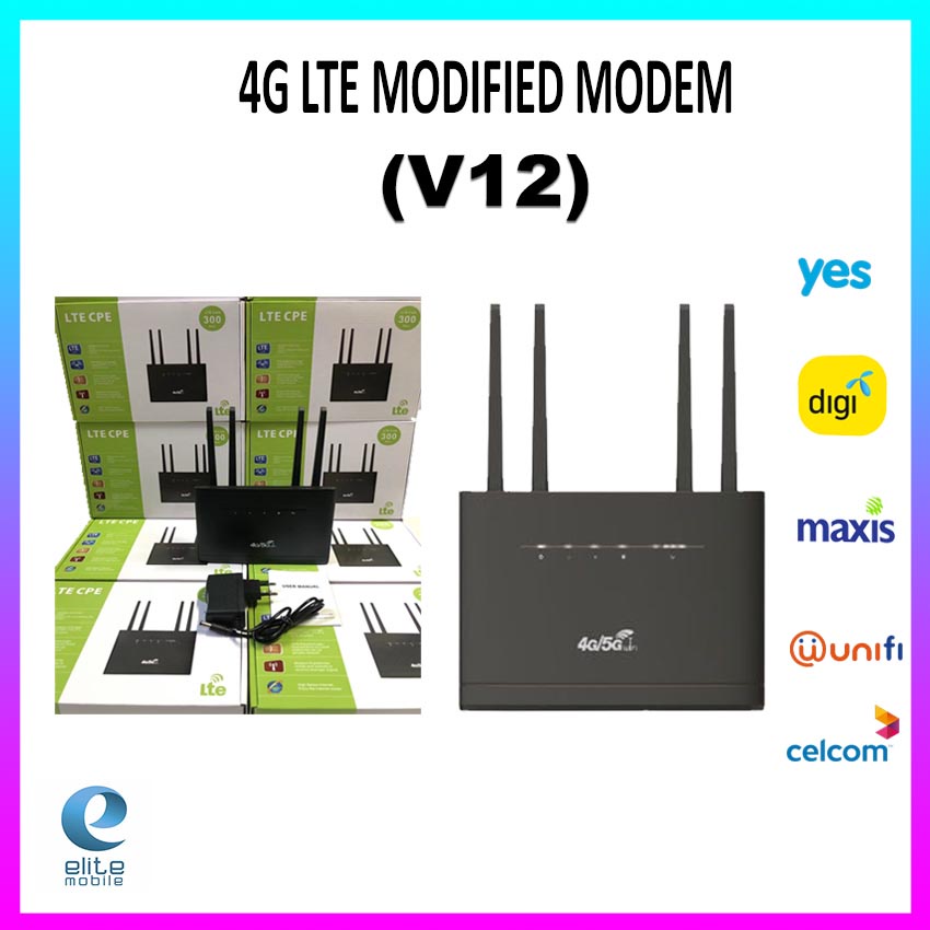 New Modem Modified Unlimited Hotspot V12 Support All Malaysia Telco 4G LTE Router MOD Wifi ...