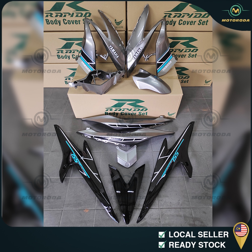 Rapido Cover Set Assembly NVX V1 Kenny Robert 60th Black (Sticker Tanam ...