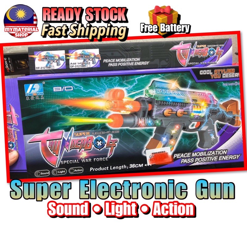 [🔥NEW HOT 🇲🇾 READY STOCK] Super Electronic Toy Gun - Pistol Mainan ...