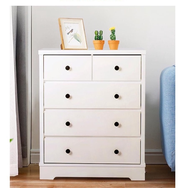 LANCCO Farm House Chest Of Drawer Storage Cabinet white Almari Baju ...