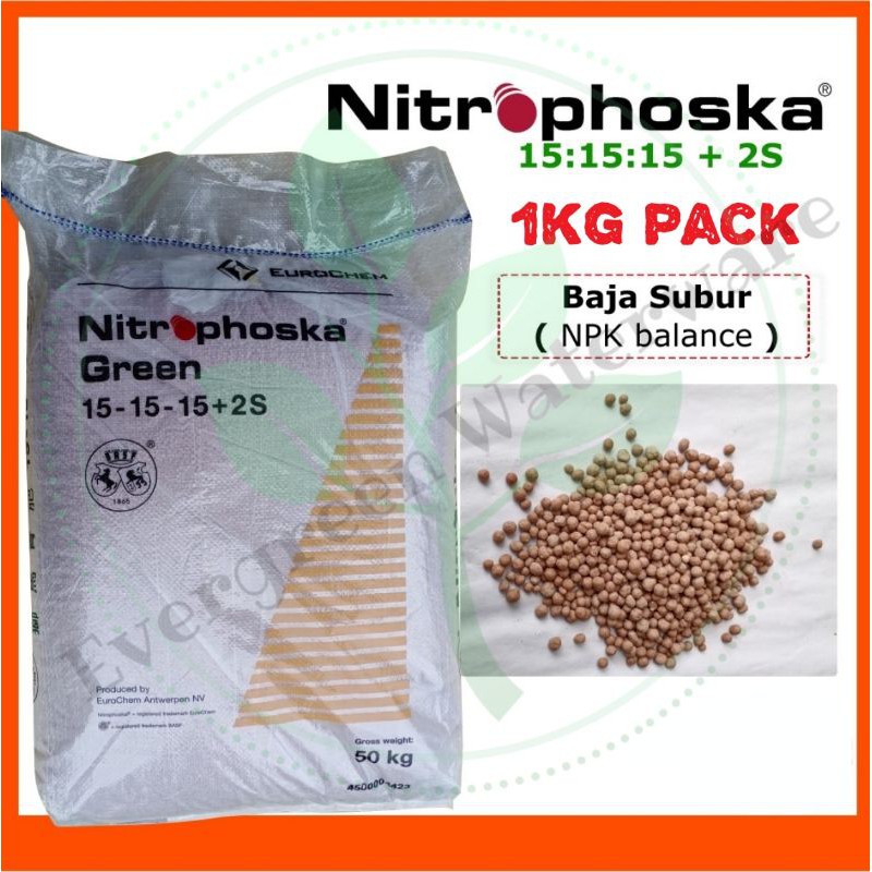 1KG Pack Baja 15+15+15 Singa Kuda / Nitrophoska 15+15+15 | Shopee Malaysia