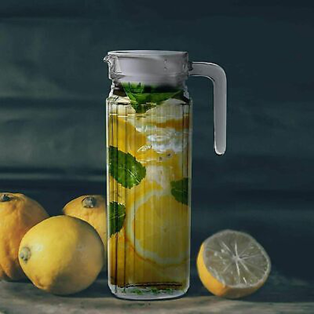 1 Litre Square Glass Pitcher Fridge Jug with Lid J-25A | Shopee Malaysia