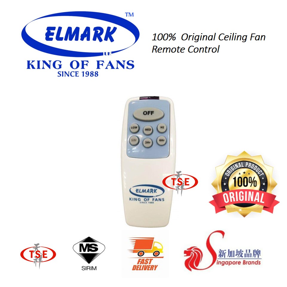 Elmark 100% Original Old Model Ceiling Fan Remote Control (With out ...