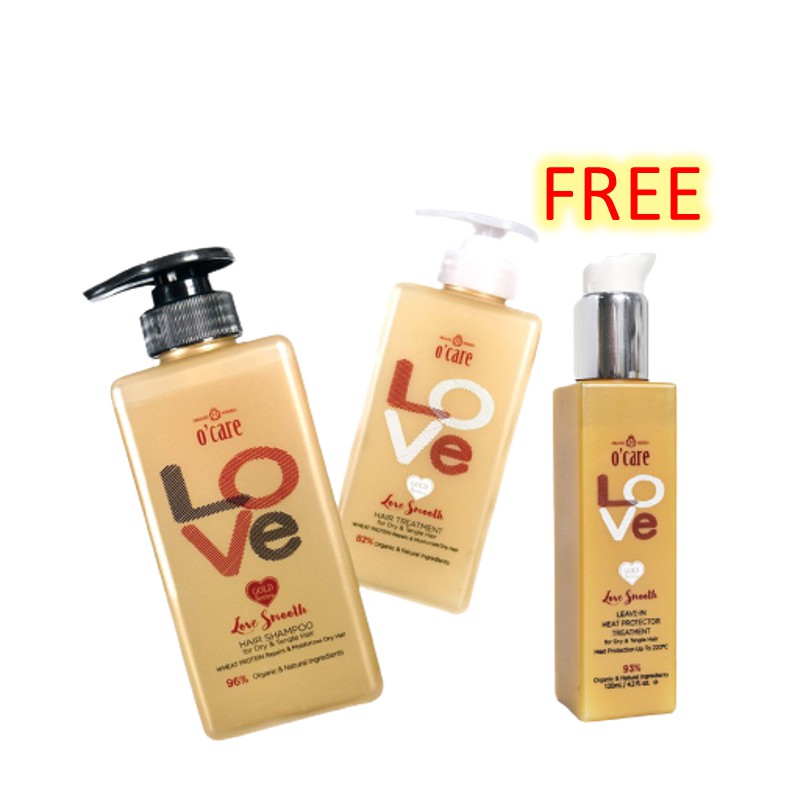 O'Care Love Smooth [Hair Shampoo & Hair Treatment 500mL] (FREE O'Care ...