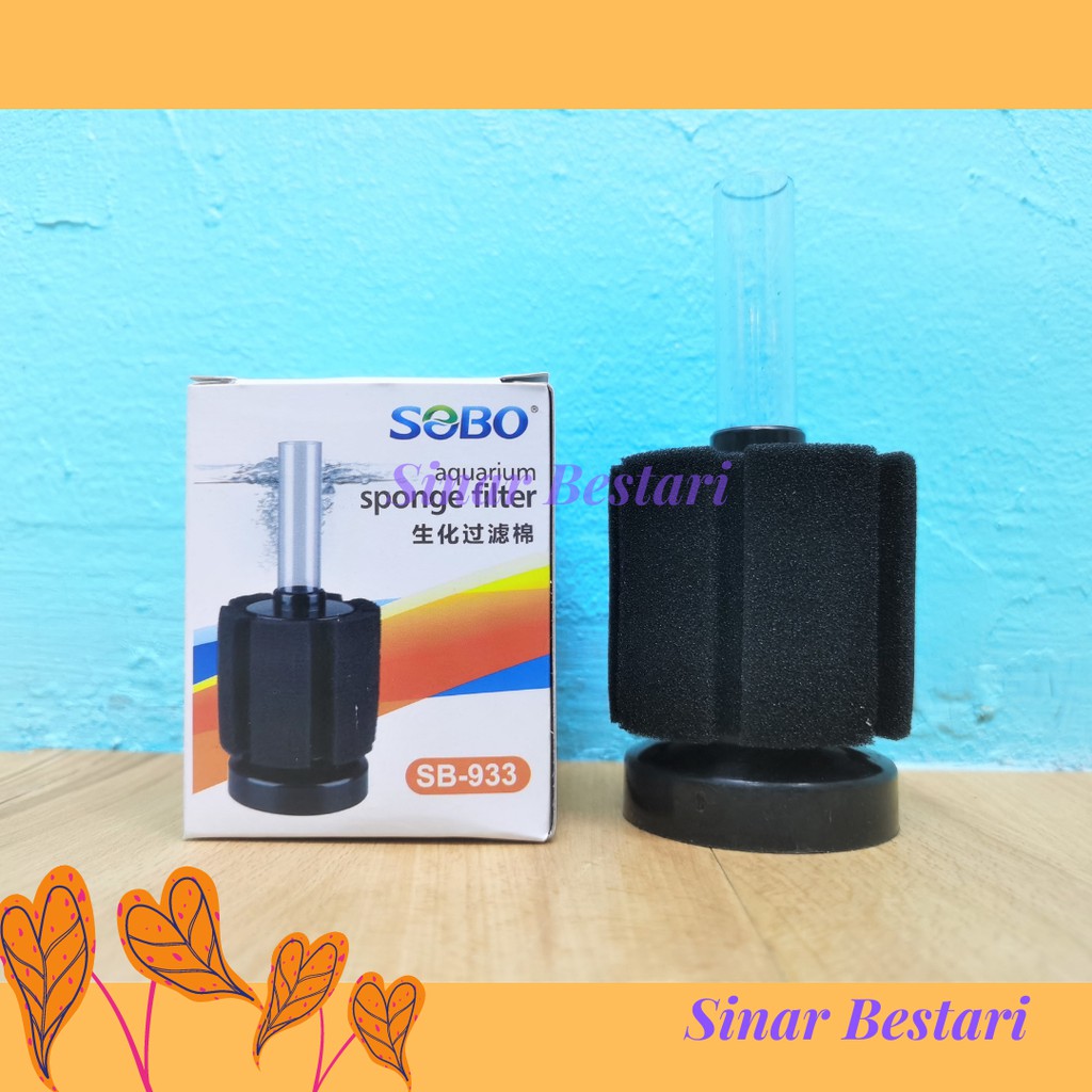 Sobo Aquarium Sponge Filter SB-933 Bacteria house Shrimps Fry Baby Fries Fish Bio Akuarium ...