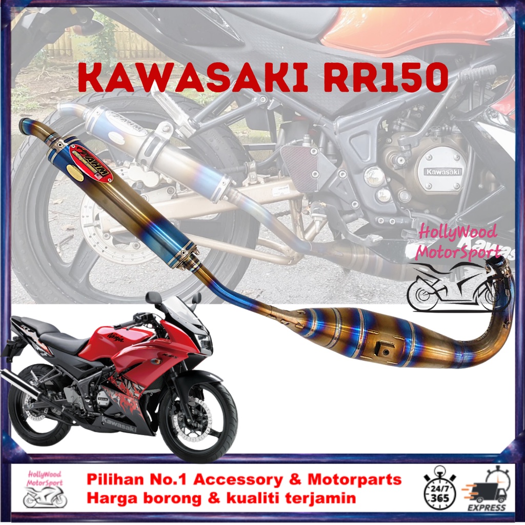 AHM Titanium Exhaust original Kawasaki rr150 manifold muffler piping ...
