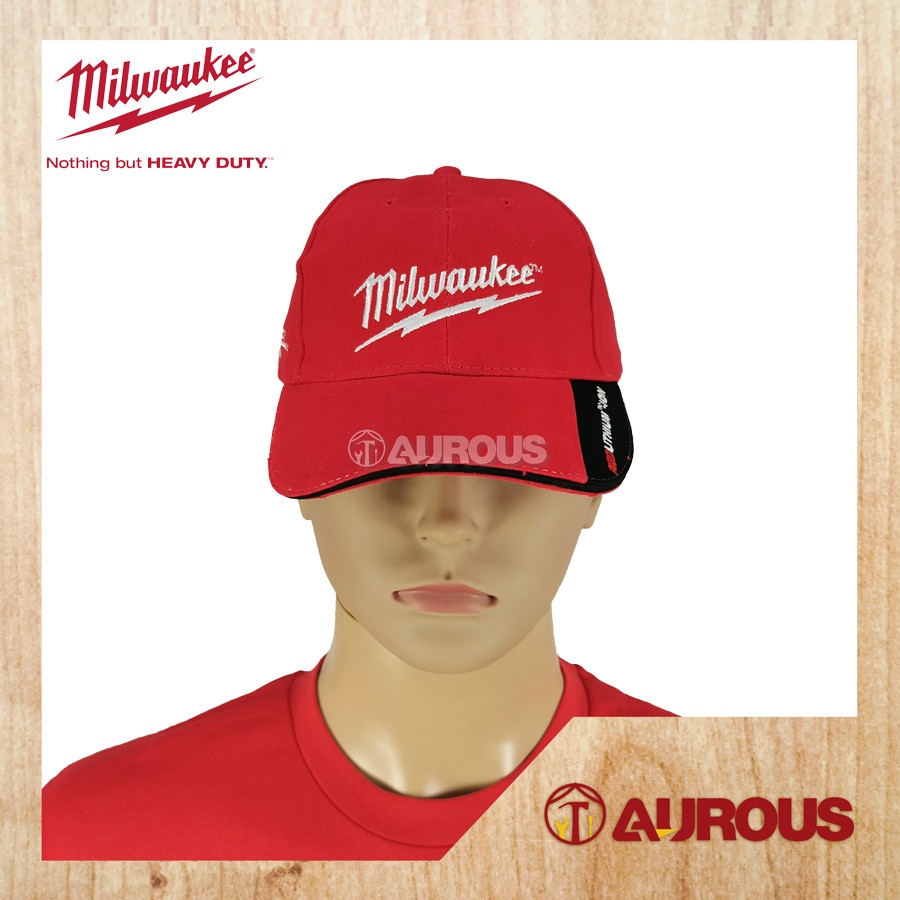 MILWAUKEE CAP ORIGINAL FUEL UNISEX EMBROIDERY CASUAL COTTON RED CAP ...