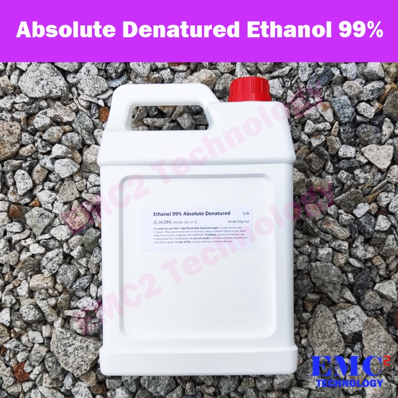 Ethanol Absolute Denatured 99% 5L Sesuai utk Perfume Making / Solvent / Bahan Mentah utk ...