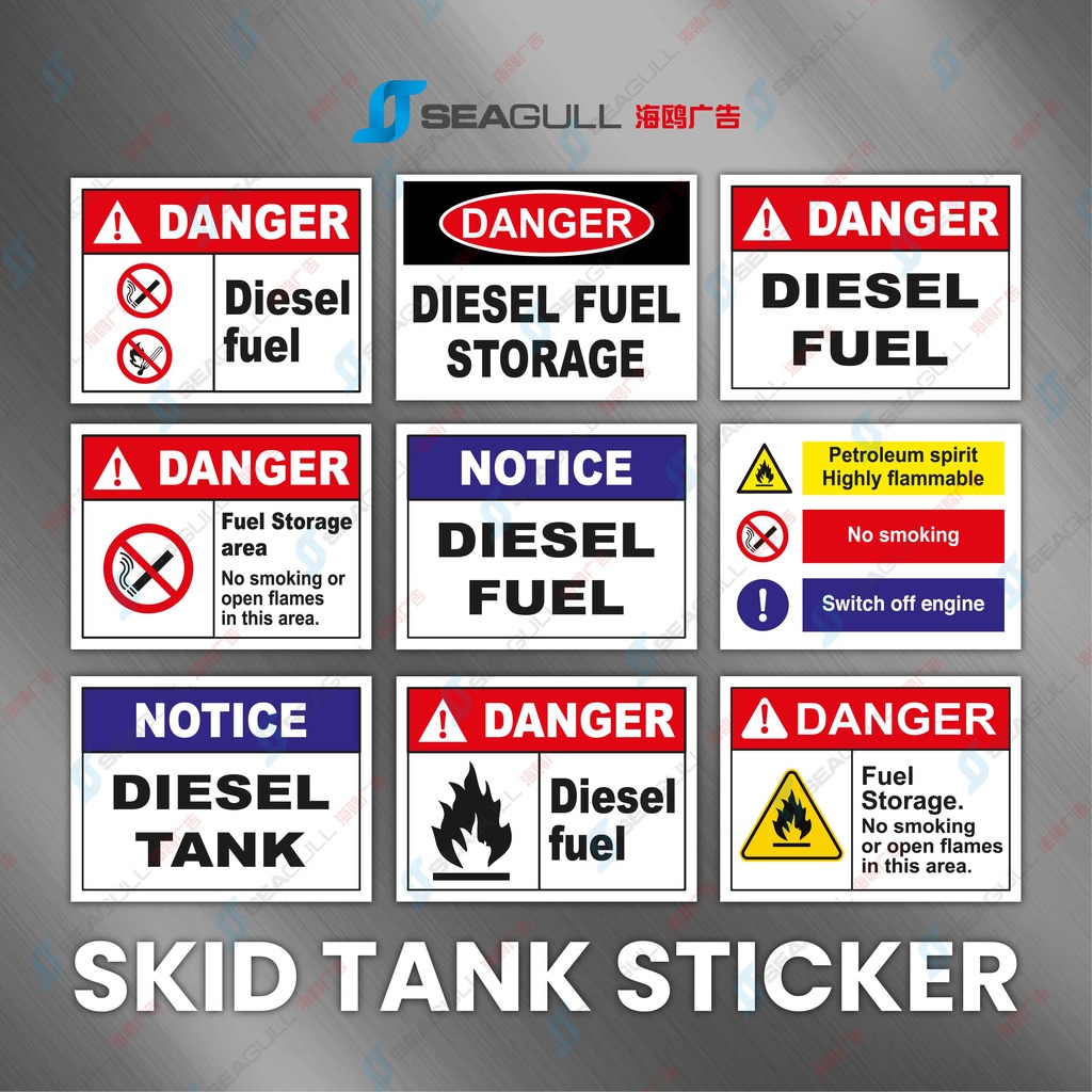 Skid Tank Sticker Danger Diesel Fuel Storage Diesel Tank Petroleum ...